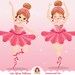 Cute Ballerina Clipart, Ballerina Clip Art, Ballerina in Pink Tutu ...