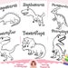 Dinosaurs Coloring Book Pages for Kids, Dragon, Cute Animals, Jungle ...
