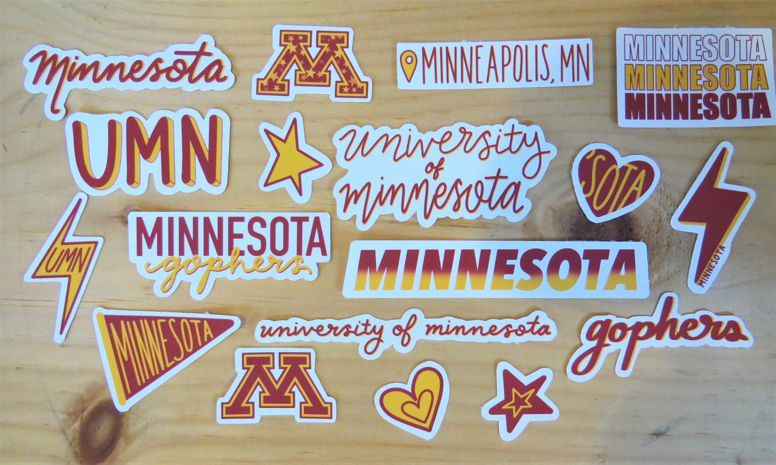 University of Minnesota Sticker Set | Etsy