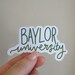 Baylor University Sticker Set - Etsy