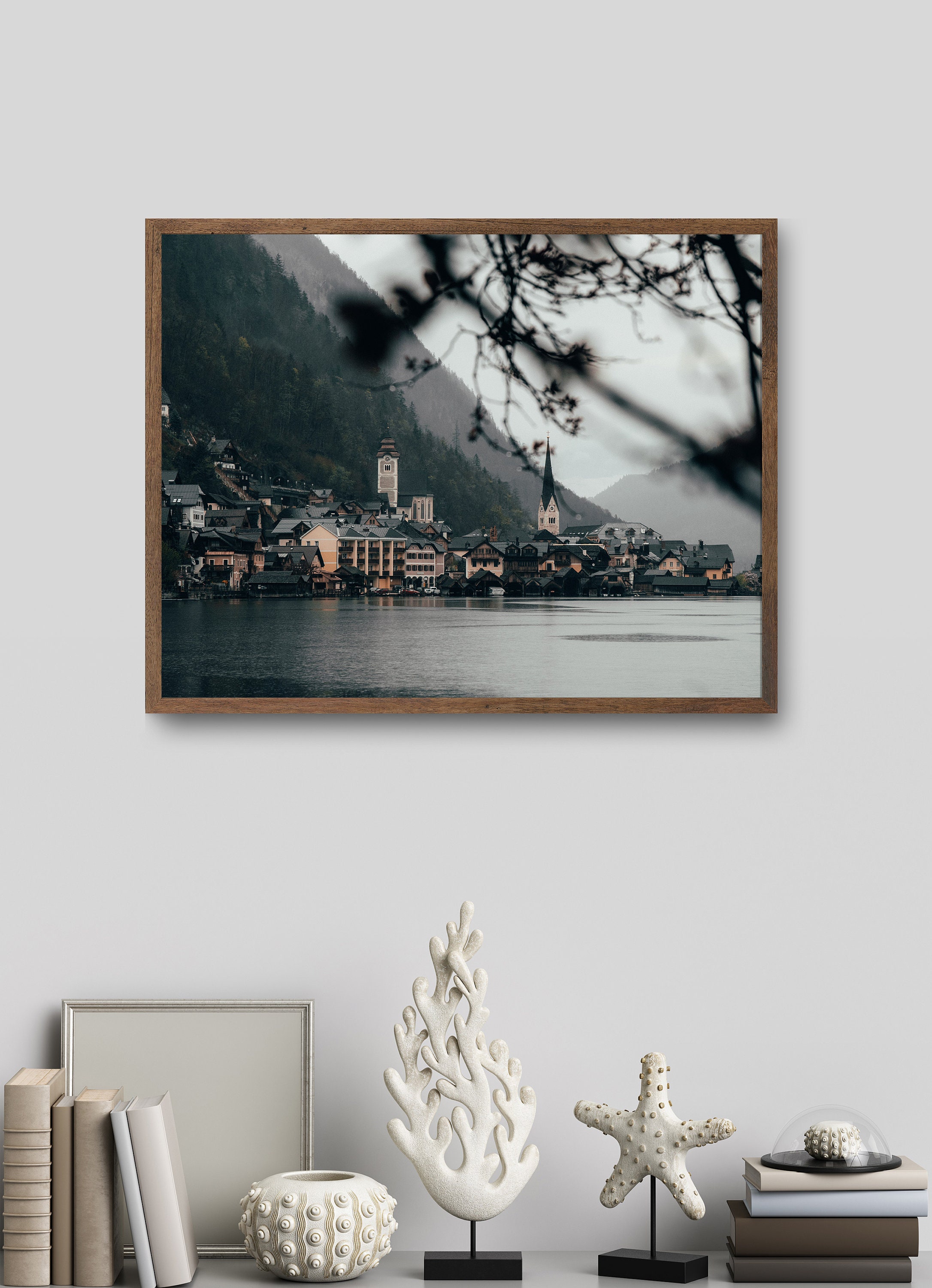 Hallstatt Moody Lake Photo / Modern Photography / High Quality Print ...
