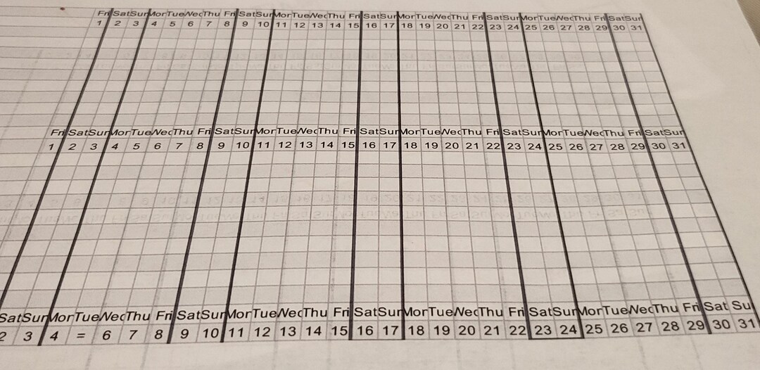 Digital Download 2025 Minamalist Monthly Columnar Calendar Planner ...
