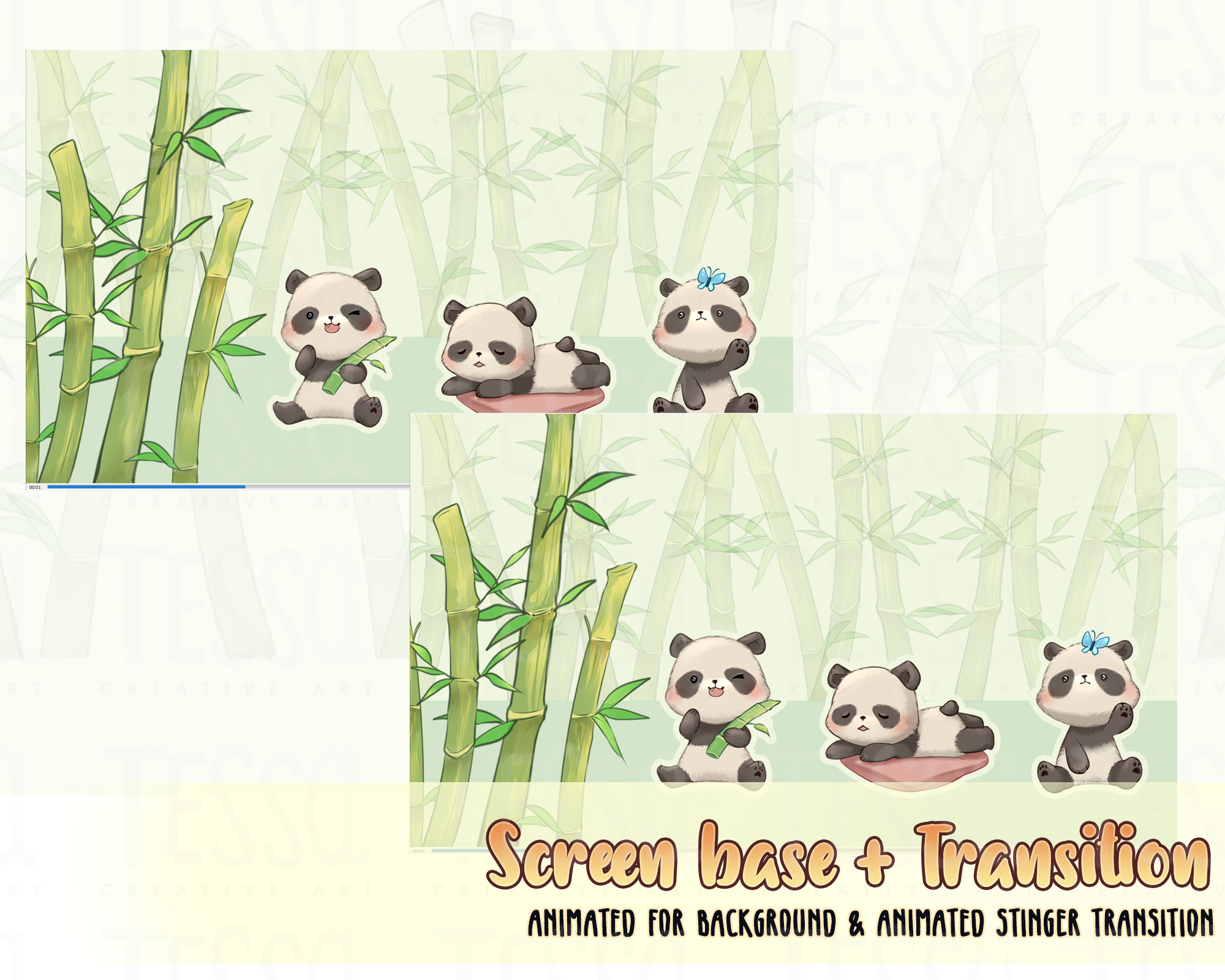 Panda Twitch Package Cute Twitch Overlay Panda Twitch - Etsy Canada