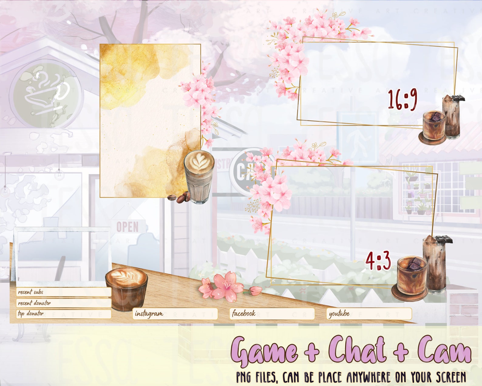 Animated Coffee Date Cafe Twitch Package Camera Twitch - Etsy