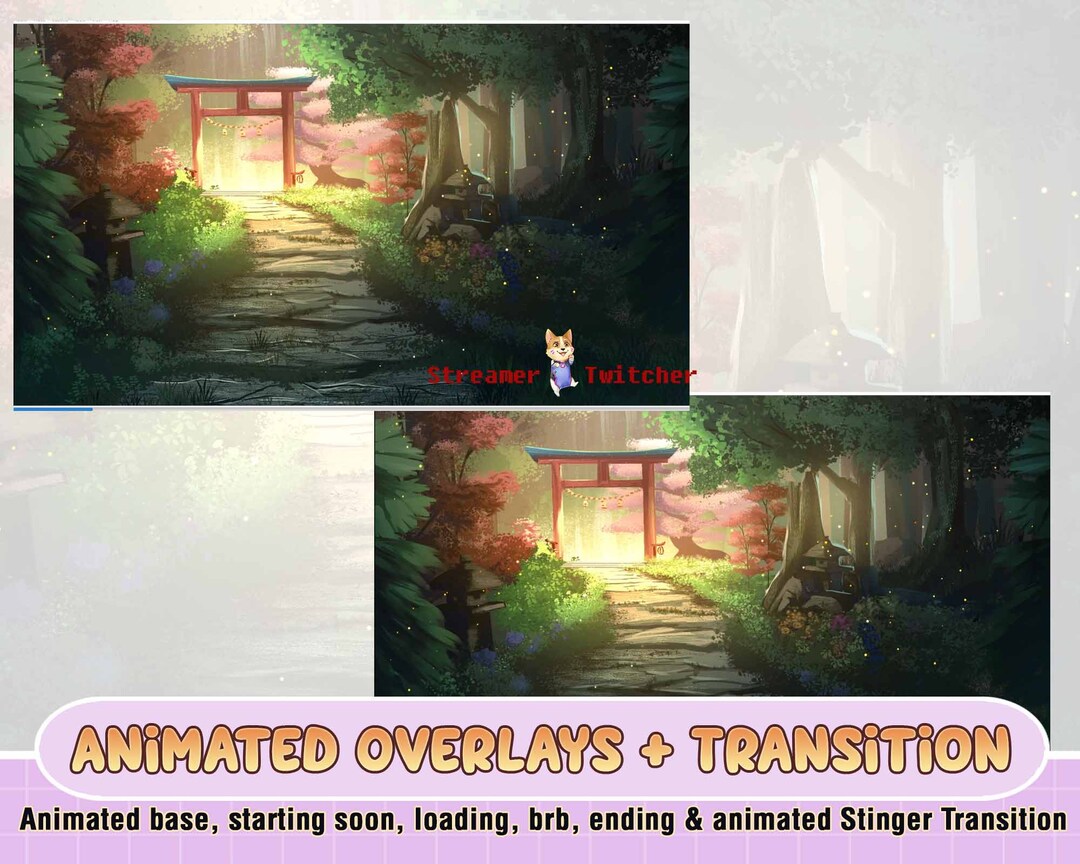 Animated Torii Gate Demon Japan Temple Twitch Overlays, Starting Soon ...