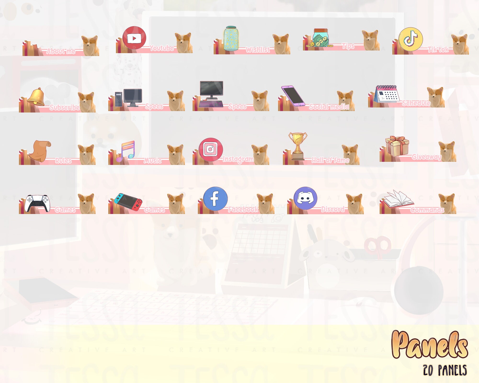Animated Dog Lovers Puppy Setup Twitch Package Cute Twitch - Etsy