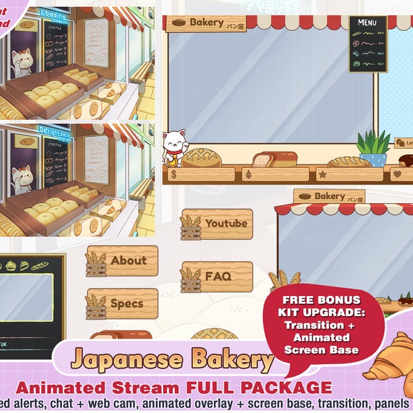 Twitch Overlay Package Bakery - Etsy
