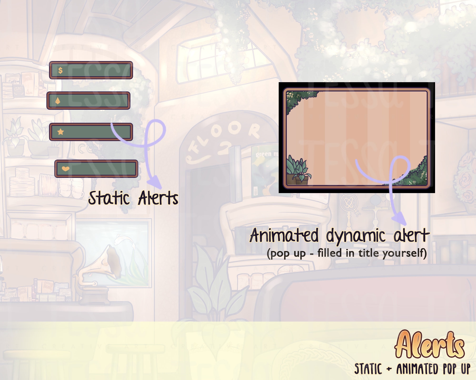 Animated Cozy Coffee Bar Twitch Package Cute Twitch Overlay - Etsy