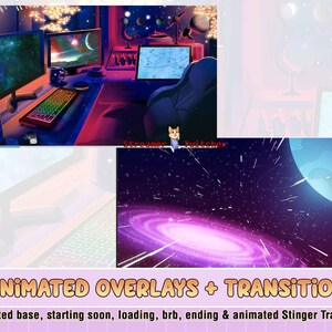 Animated Celestial Game Pc Setup Twitch Overlay, Brb, Ending, Starting ...
