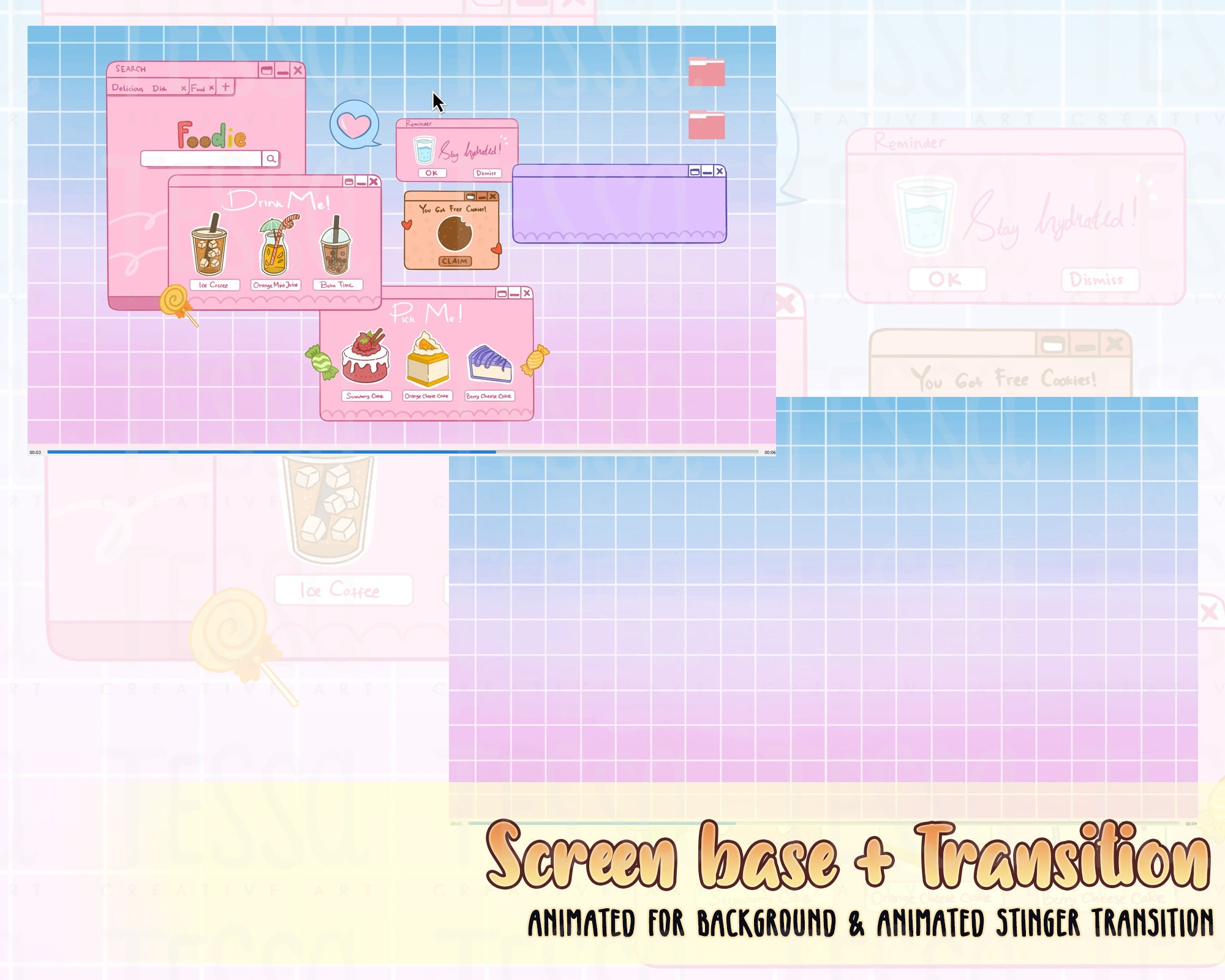 Animated Foodie Desktop Twitch Package: Cam Twitch Overlays - Etsy