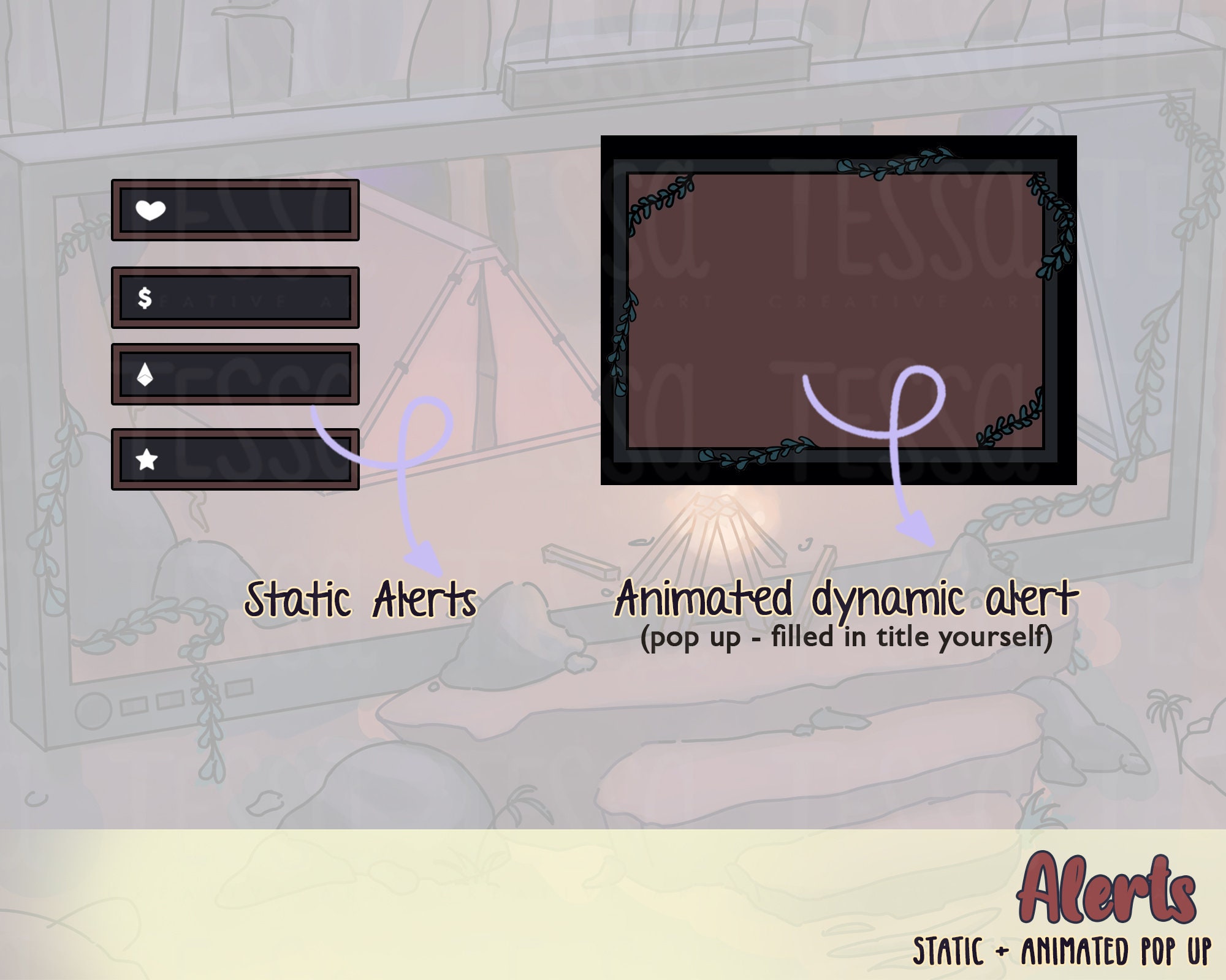 Animated Camping Monitor Twitch Package Cute Twitch Overlay - Etsy