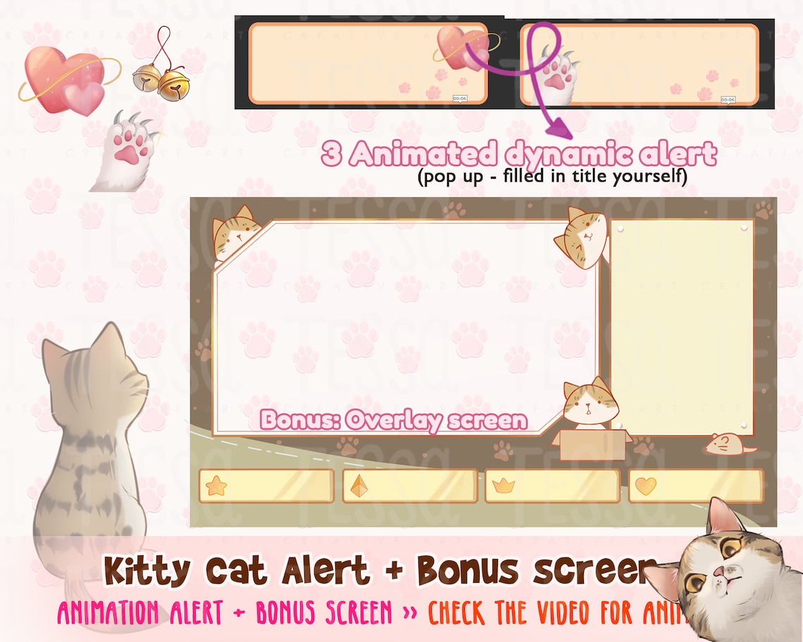 Animated Kitty Cat Twitch Alerts Kitty Twitch Alerts - Etsy