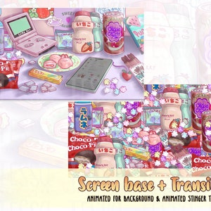 Animated Snack Game Chocolate Milk Twitch Package, Cute Twitch Overlay ...