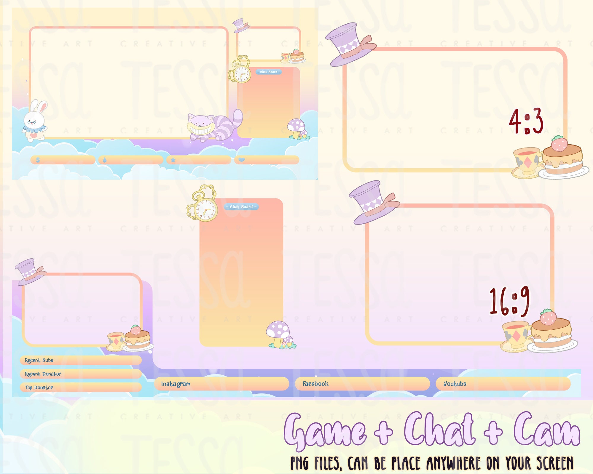 Animated Alice in the Wonderland Twitch Package Kawaii Twitch | Etsy UK