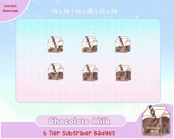 Chocolate Milk Twitch Badges Cute Twitch Sub Badges Twitch - Etsy