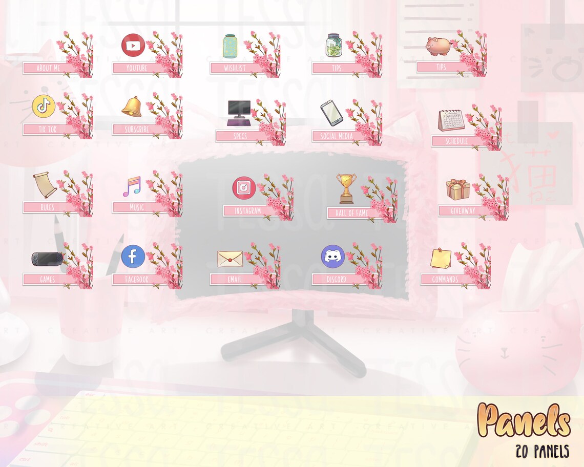 Animated Pink Kitty Cat Setup Twitch Package Cute Twitch - Etsy