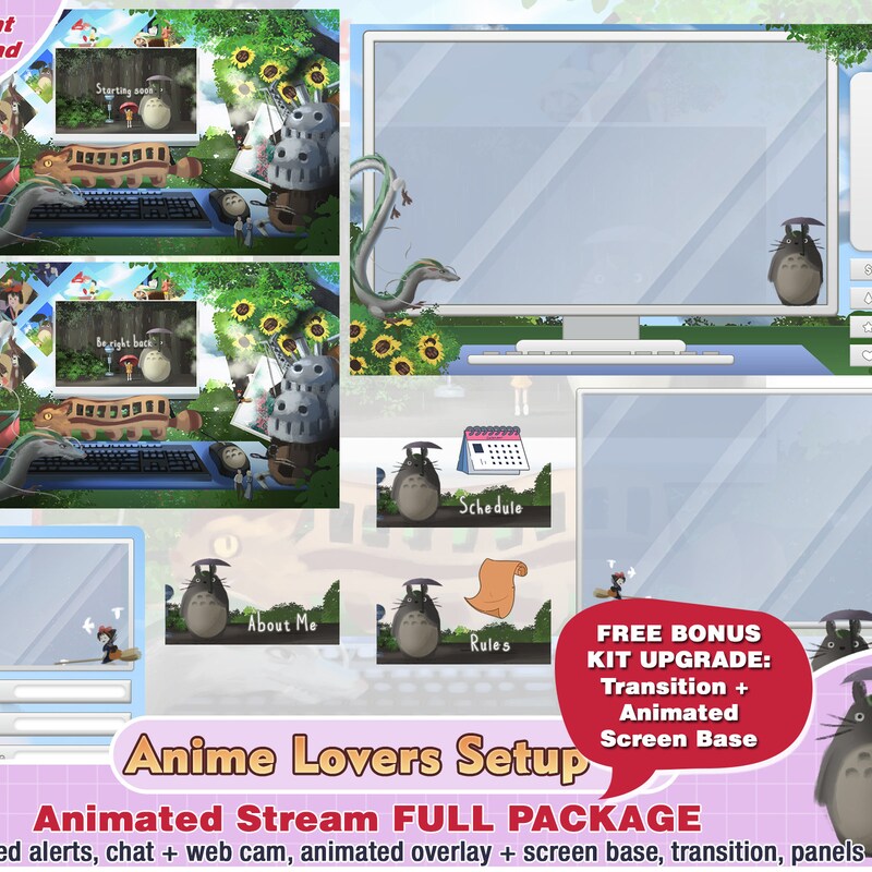 Anime Twitch Overlay - Etsy