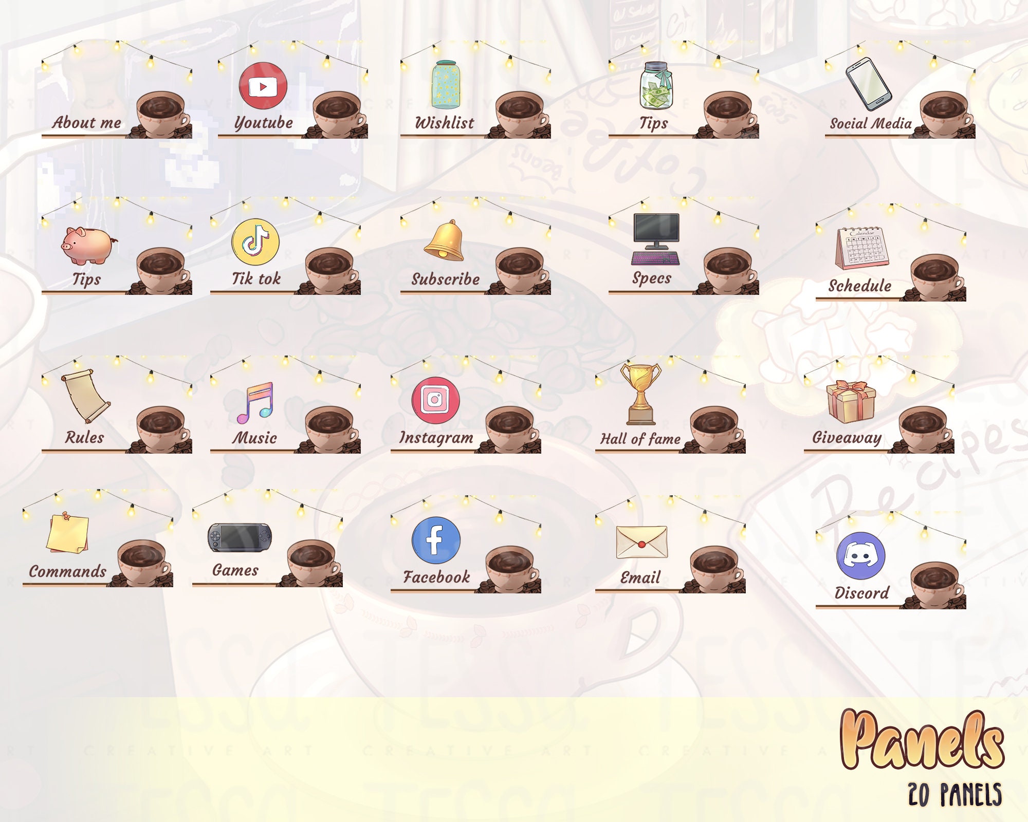 Animated Coffee Break Twitch Package for Streamer to Stream: - Etsy