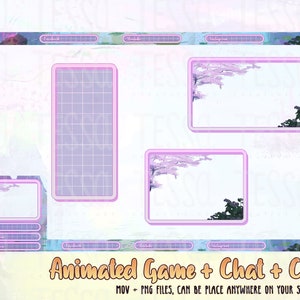 Animated Sakura River Twitch Stream Overlays Package Kit: Stream ...
