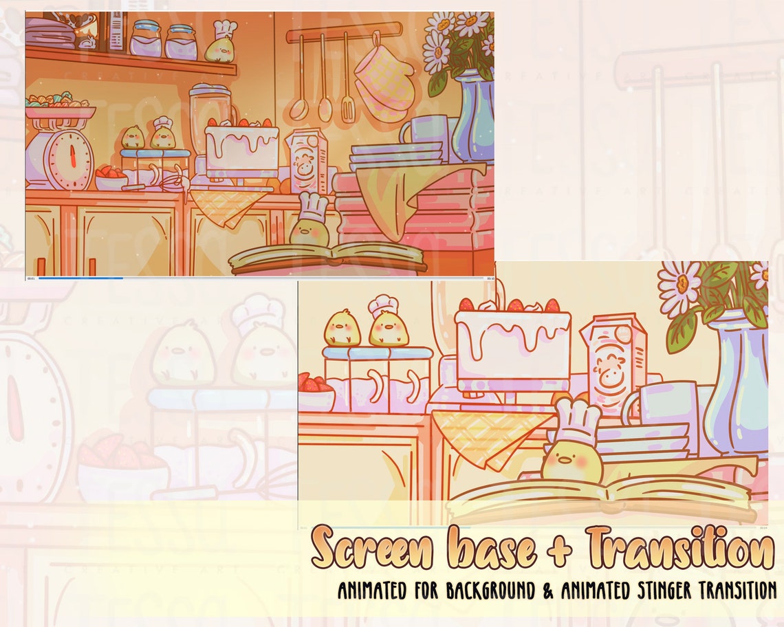 Animated Baking Full Twitch Package for Streamer to Stream - Etsy