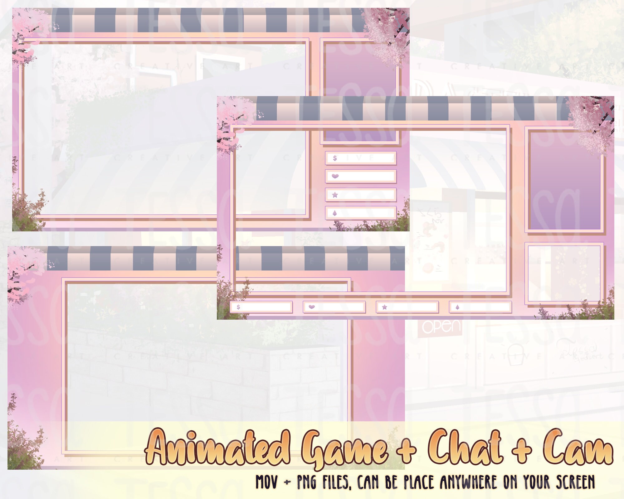 Animated Pastel Bakery Twitch Package Cute Twitch Overlay | Etsy