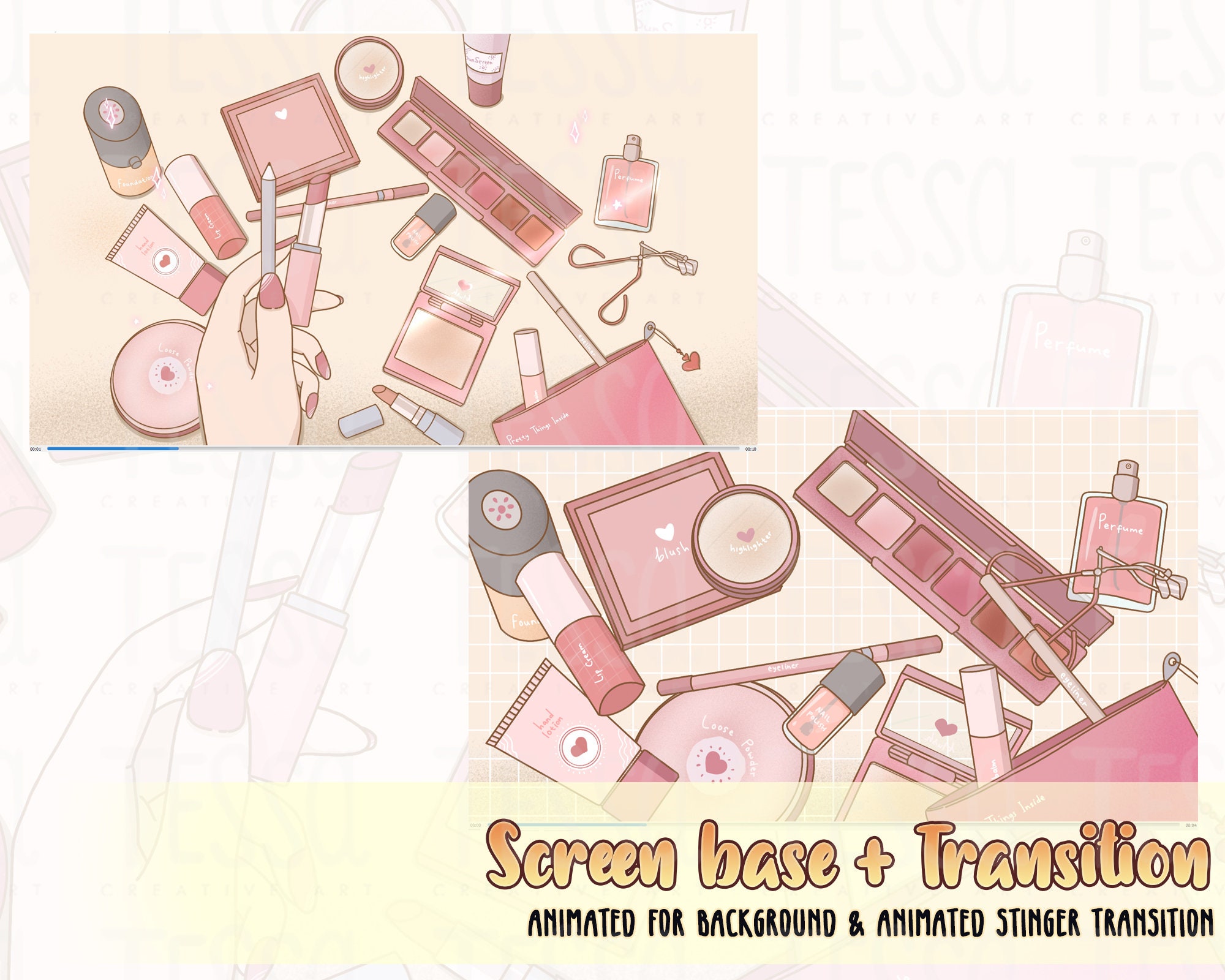 Animated Make up Ready Twitch Package for Streamer Pack | Etsy