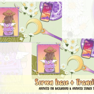 Animated Daisy Girly Sailor Moon Twitch Package, Kawaii Twitch Overlays ...