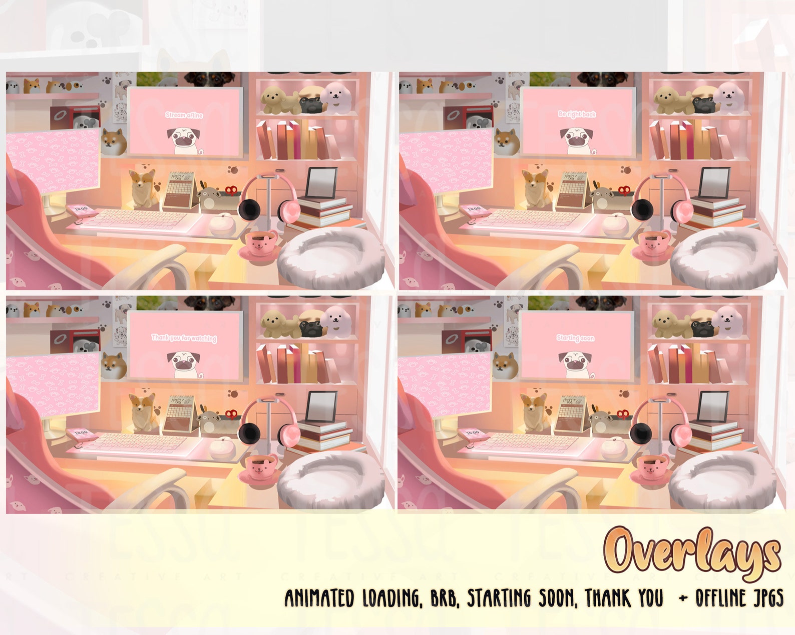 Animated Dog Lovers Puppy Setup Twitch Package Cute Twitch - Etsy