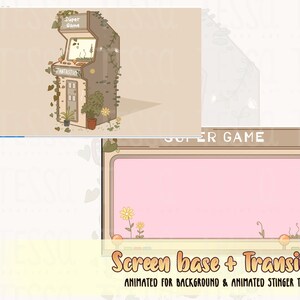 Animated Cute Old Arcade Game Kawaii Full Twitch Package for Vtuber ...