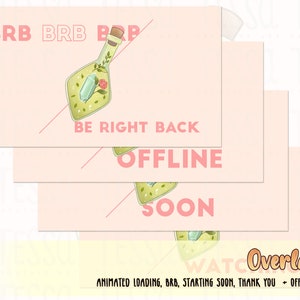 Animated Cute Pastel Life Potion Witch Drink Twitch Overlay, Base ...