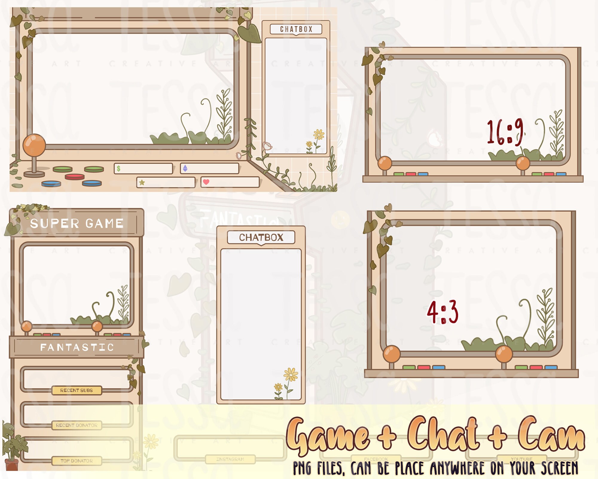 Animated Cute Old Arcade Game Kawaii Full Twitch Package for | Etsy