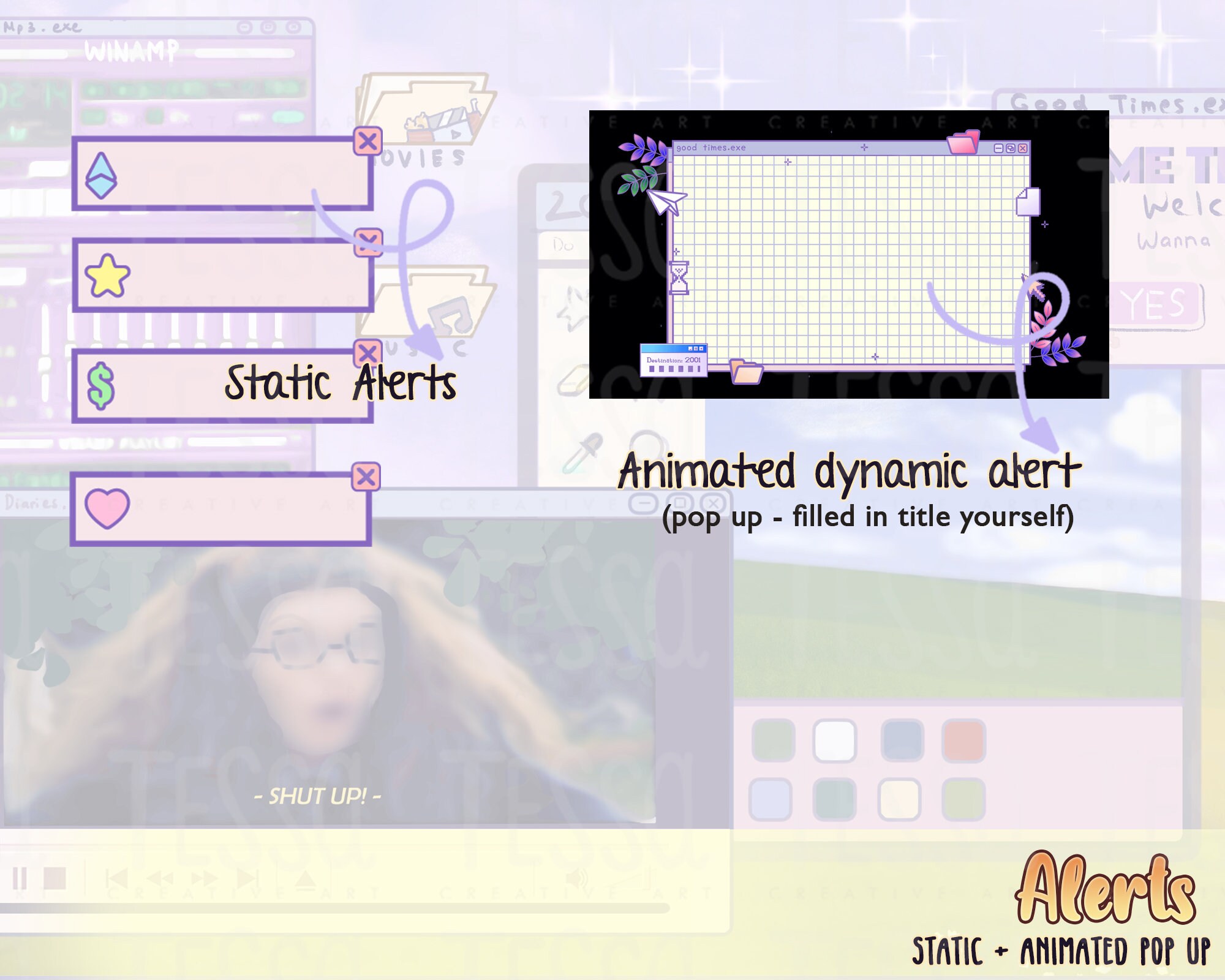 Animated Nostalgic Retro Old Time Twitch Package Kawaii - Etsy