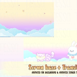 Animated Alice in the Wonderland Twitch Package, Kawaii Twitch Overlay ...
