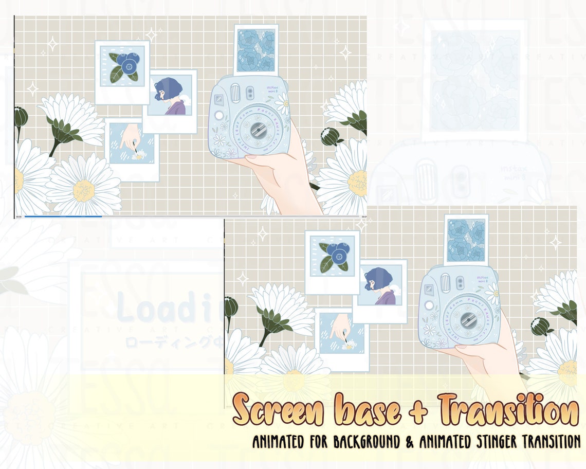 Animated Daisy Flower Cam Twitch Package Kawaii Twitch - Etsy