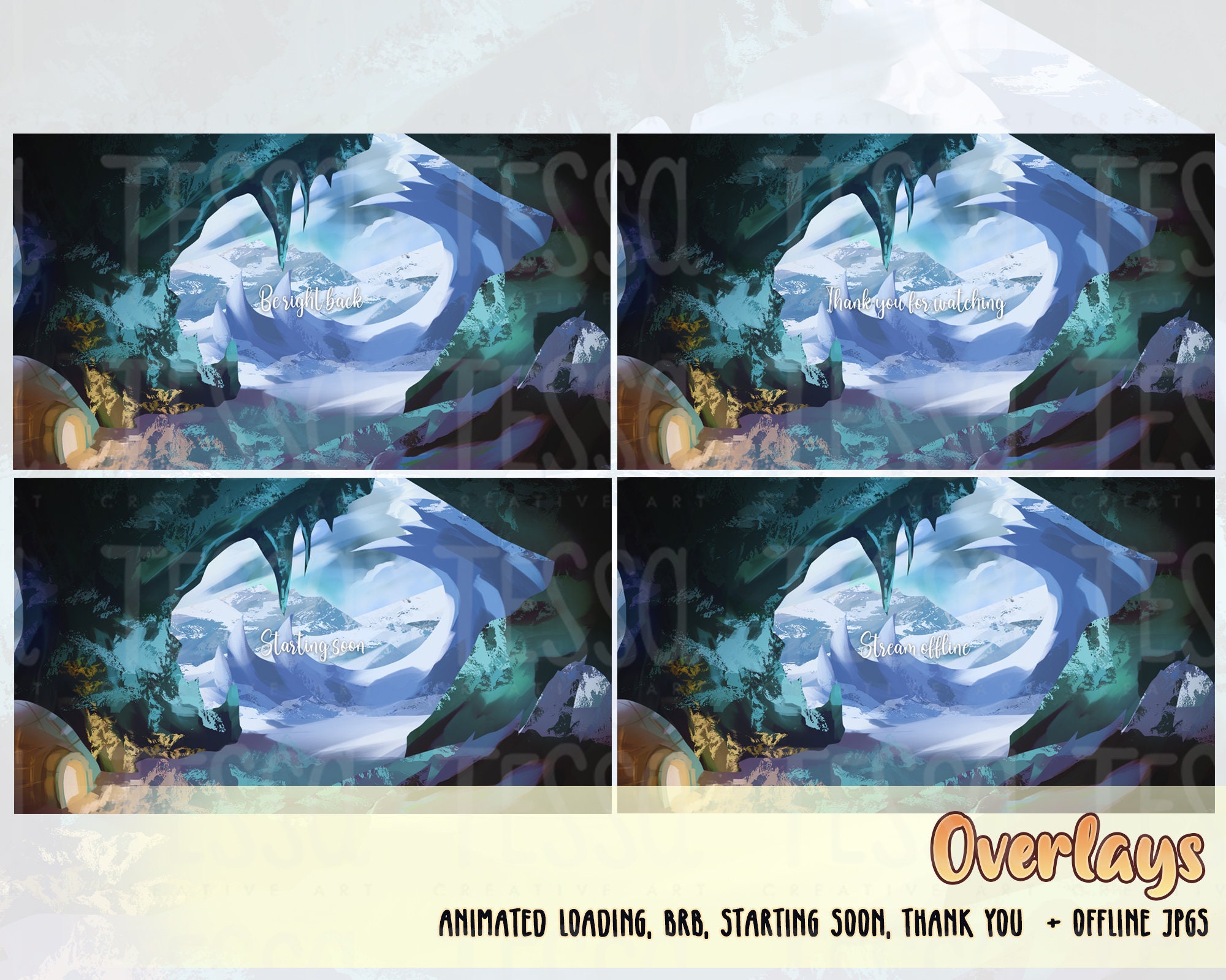 Animated Snow Ice Igloo Frozen Twitch Package Cozy Twitch - Etsy