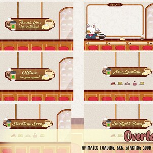 Animated Coffee Cafe Twitch Package, Camera Twitch Overlay, Twitch ...