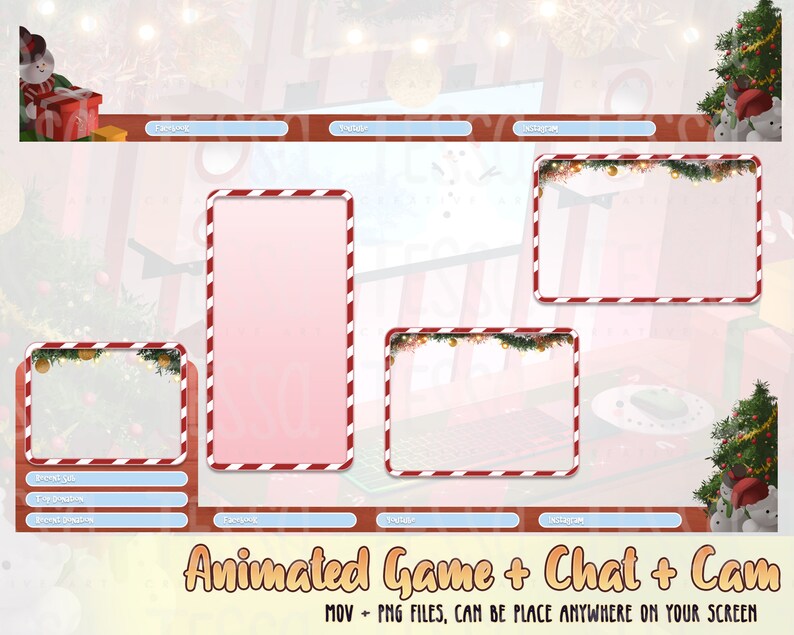 Animated Merry Christmas Setup Twitch Package Cute Twitch - Etsy