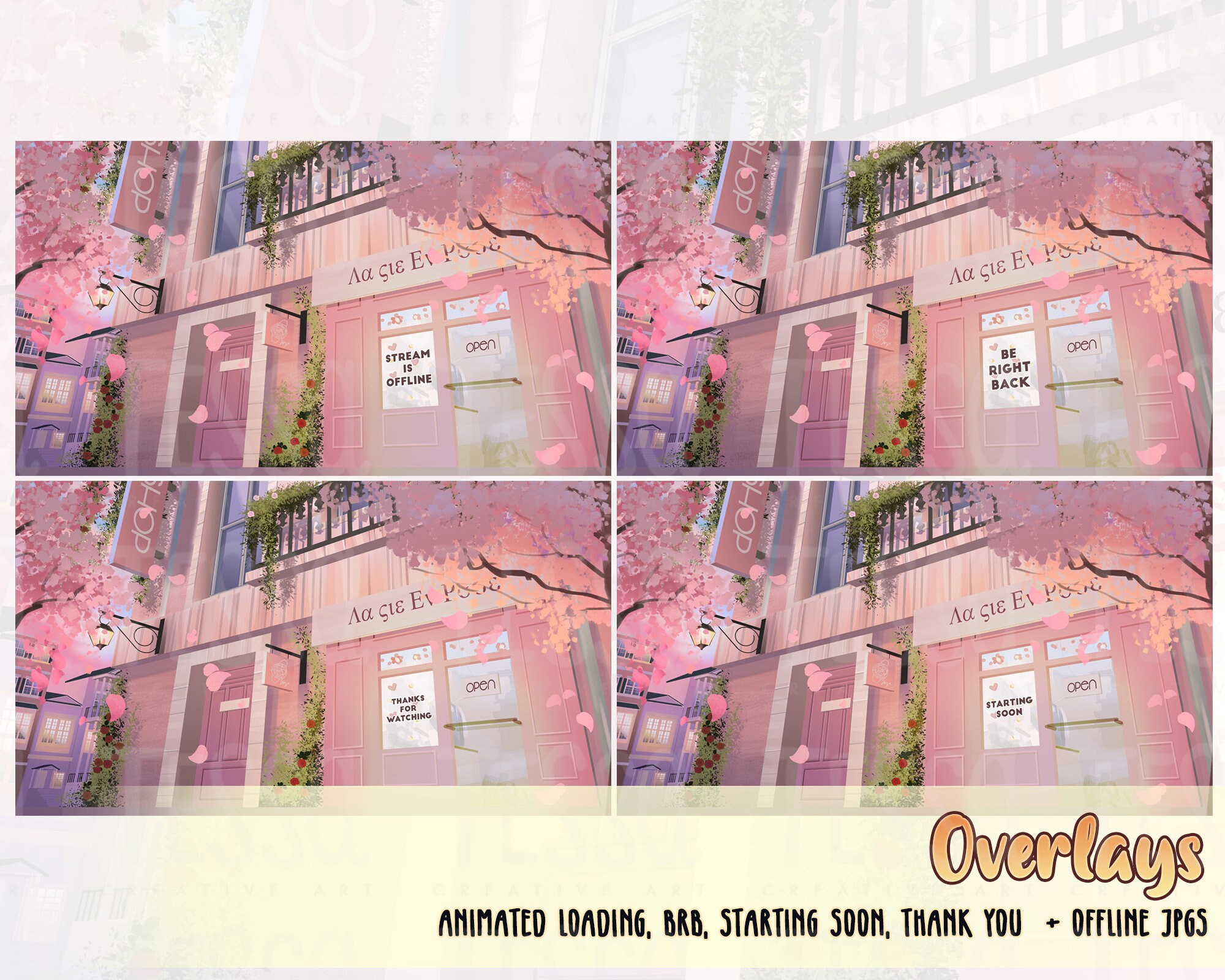 Animated Cute Pink Shop Store Full Twitch Package for Streamer - Etsy