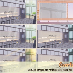 Animated Café Bakery Twitch Package: Kawaii Twitch Overlays, Panels ...