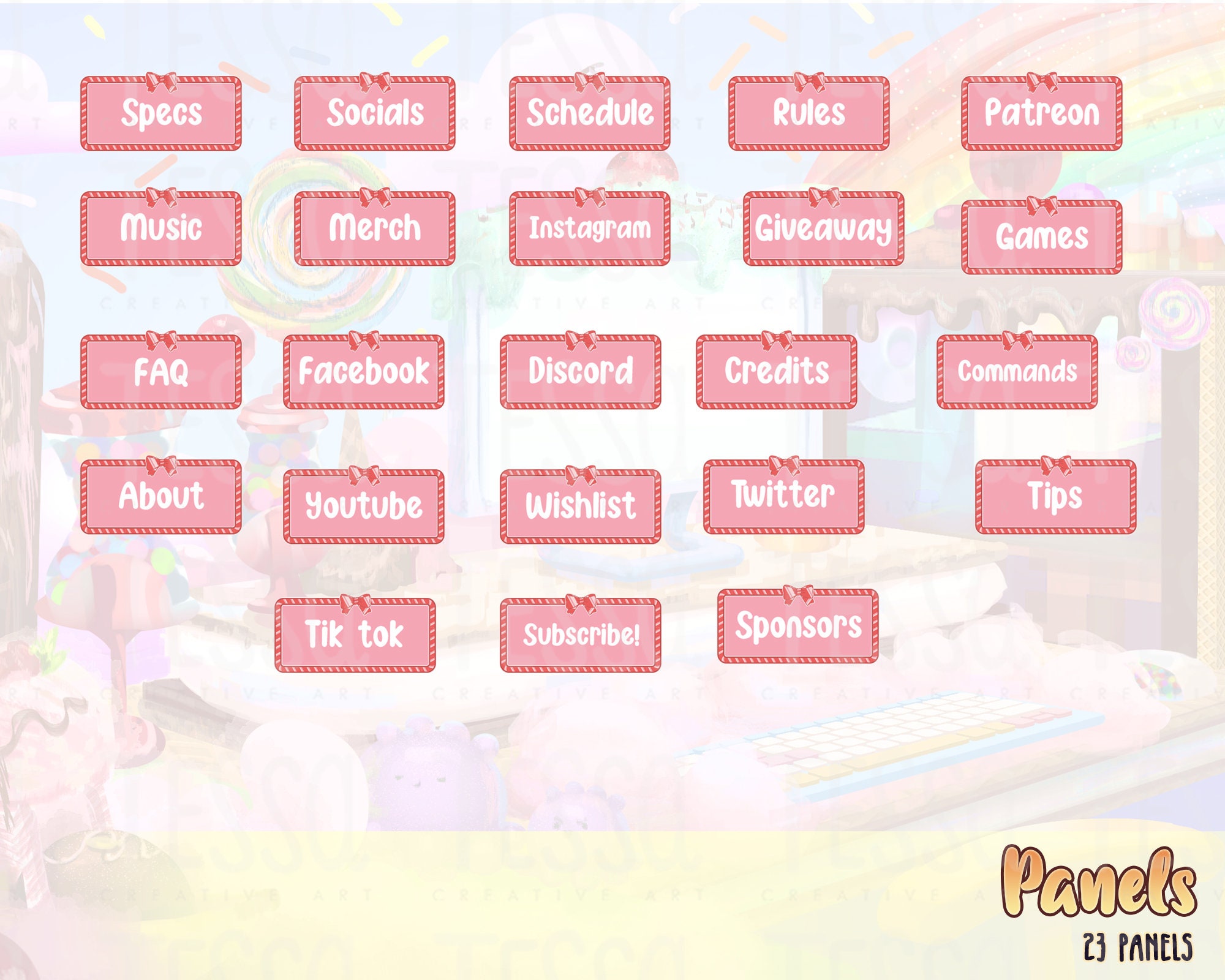 Animated Candy Lover Setup Ice Cream Sweet Twitch Package - Etsy