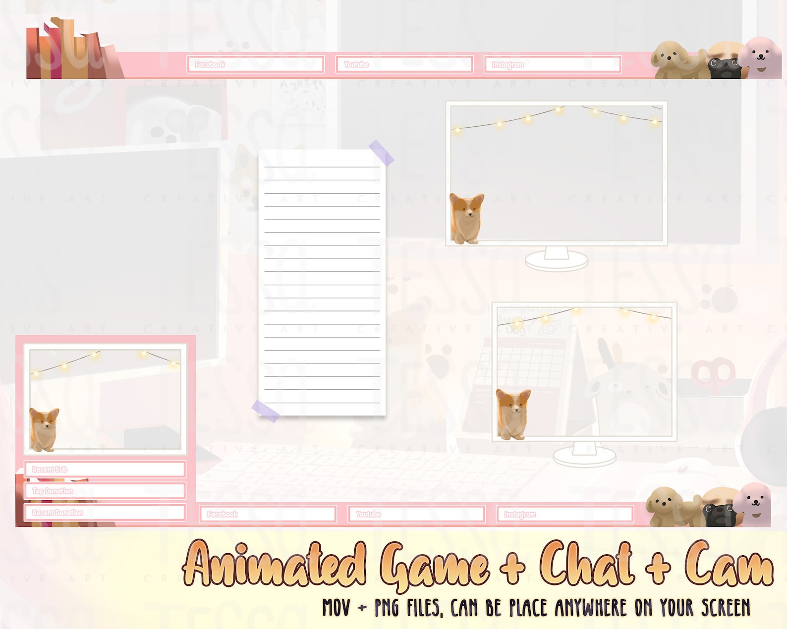 Animated Dog Lovers Puppy Setup Twitch Package Cute Twitch - Etsy
