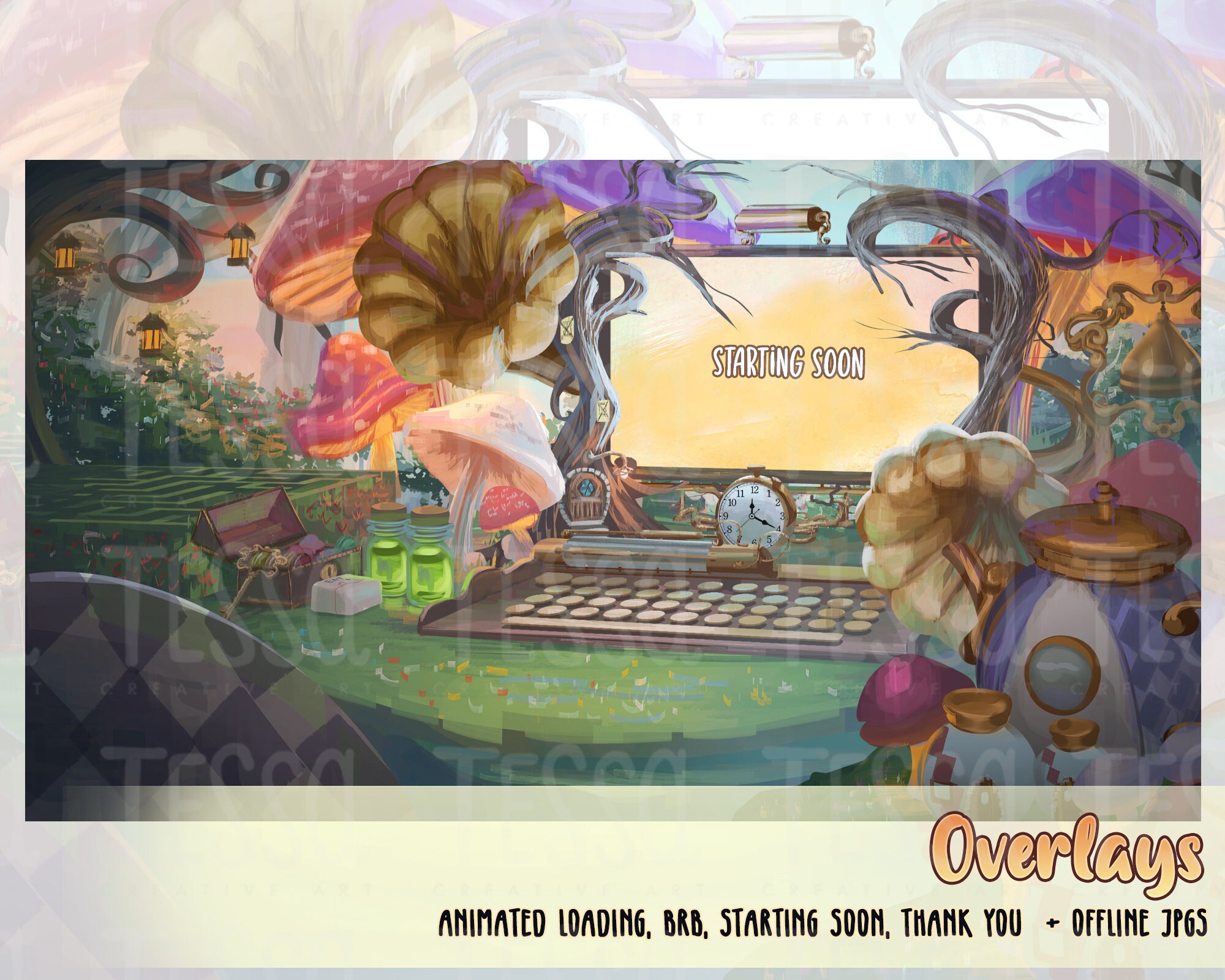 Animated Wonderland PC Setup Twitch Package Twitch Stream - Etsy