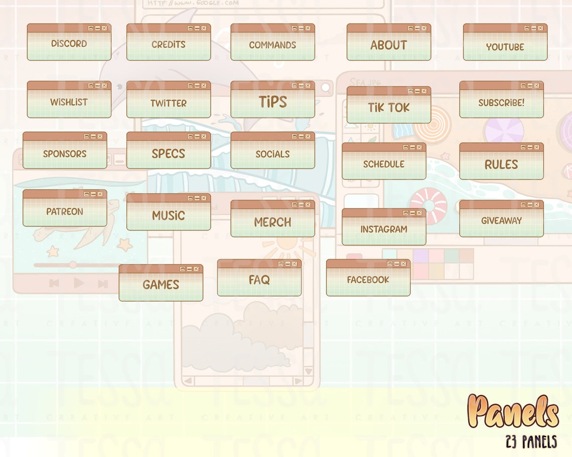 Animated Summer Desktop Twitch Package: Cam Twitch Overlays | Etsy