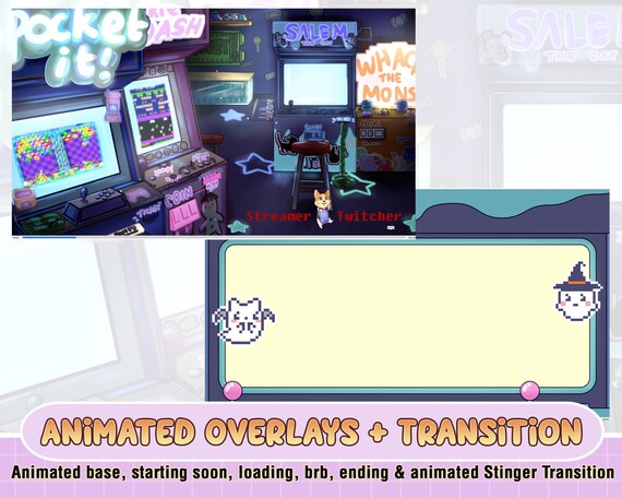 Animated Night Arcade Game Twitch Stream Overlay Starting - Etsy