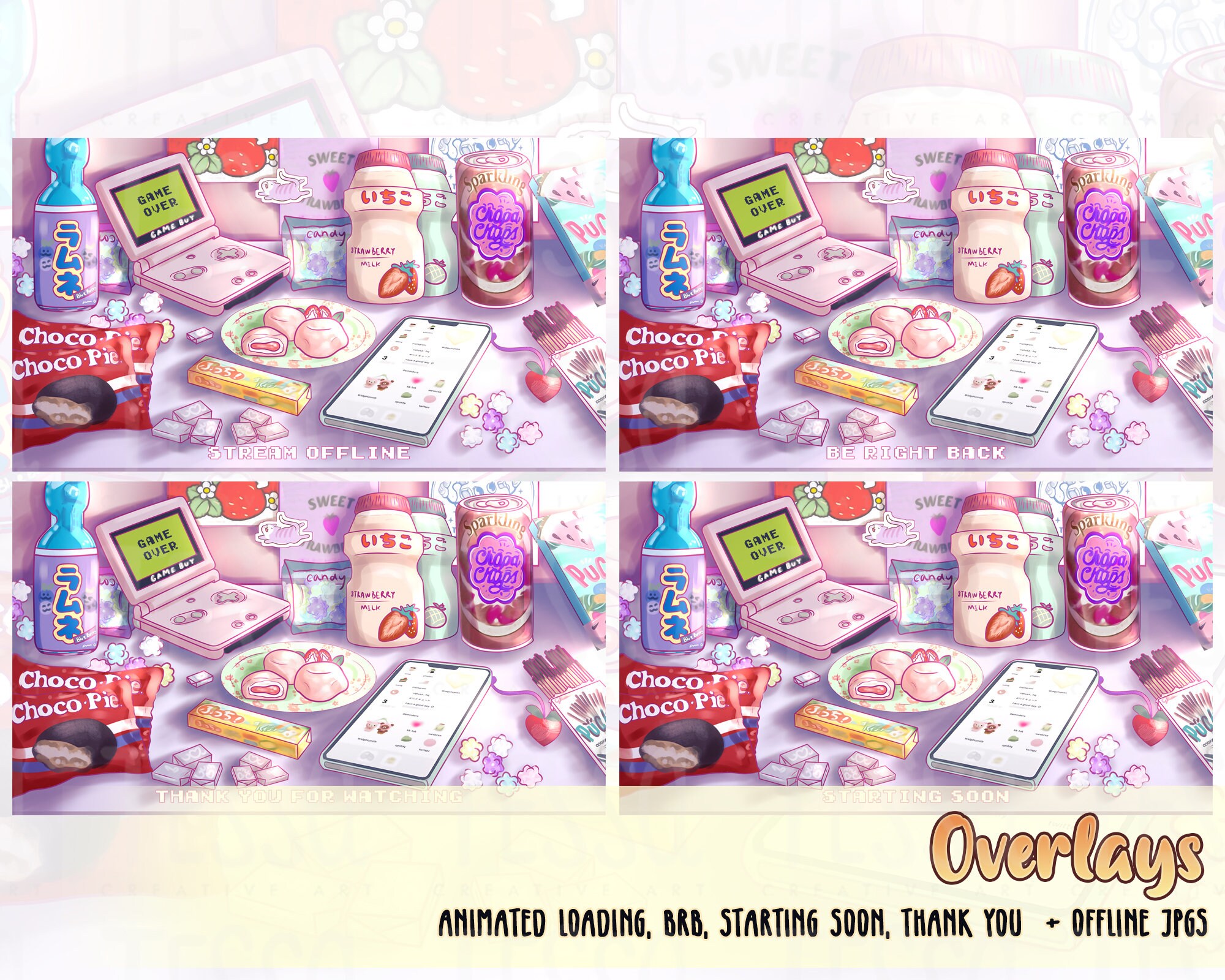 Animated Snack Game Chocolate Milk Twitch Package Cute Twitch | Etsy