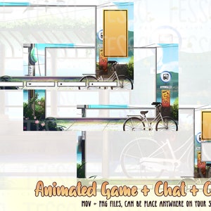 Cute Kawaii Animated Bus Stop Twitch Full Package for Vtuber and ...