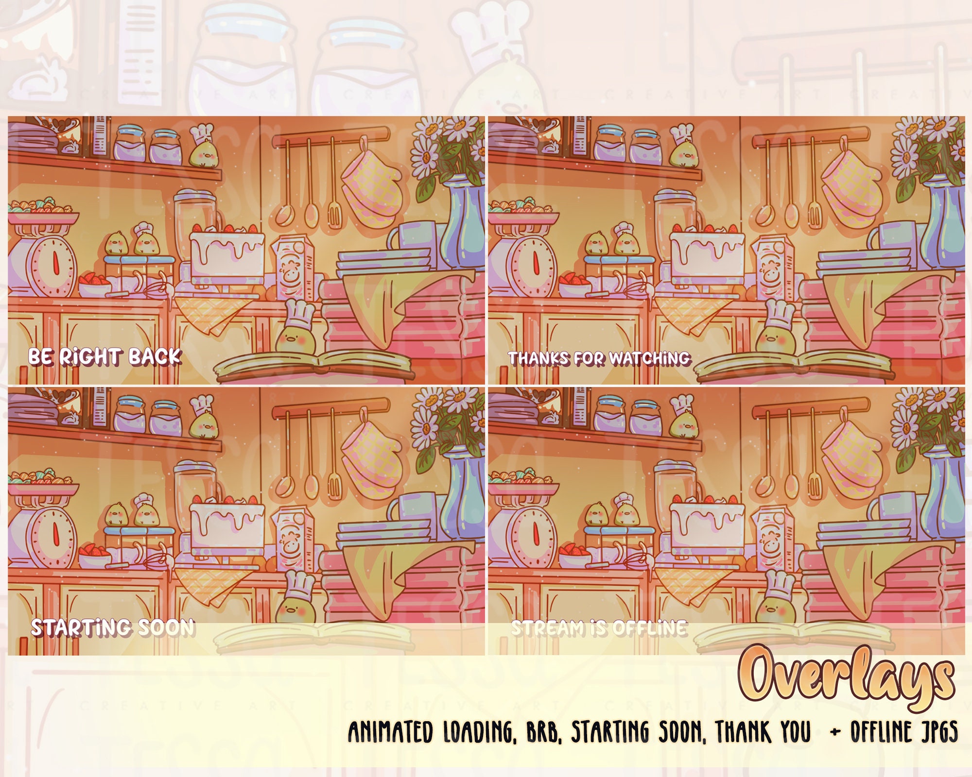 Animated Baking Full Twitch Package for Streamer to Stream - Etsy