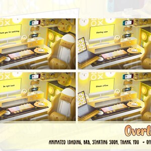 Animated Duck Yellow Cute Pc Setup Twitch Overlay, Brb, Ending ...