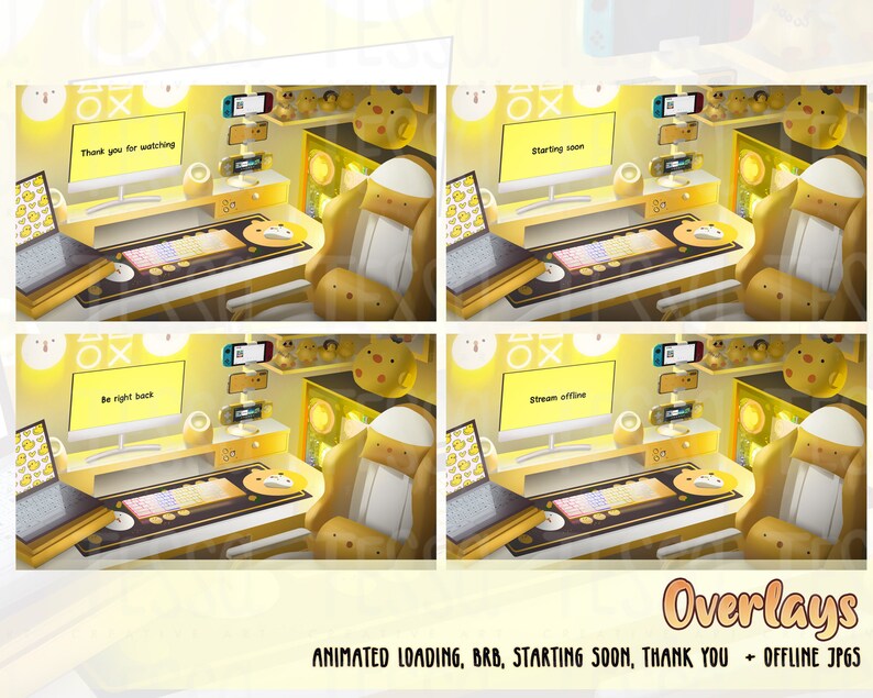 Animated Duck Yellow Cute Pc Setup Twitch Overlay Brb - Etsy