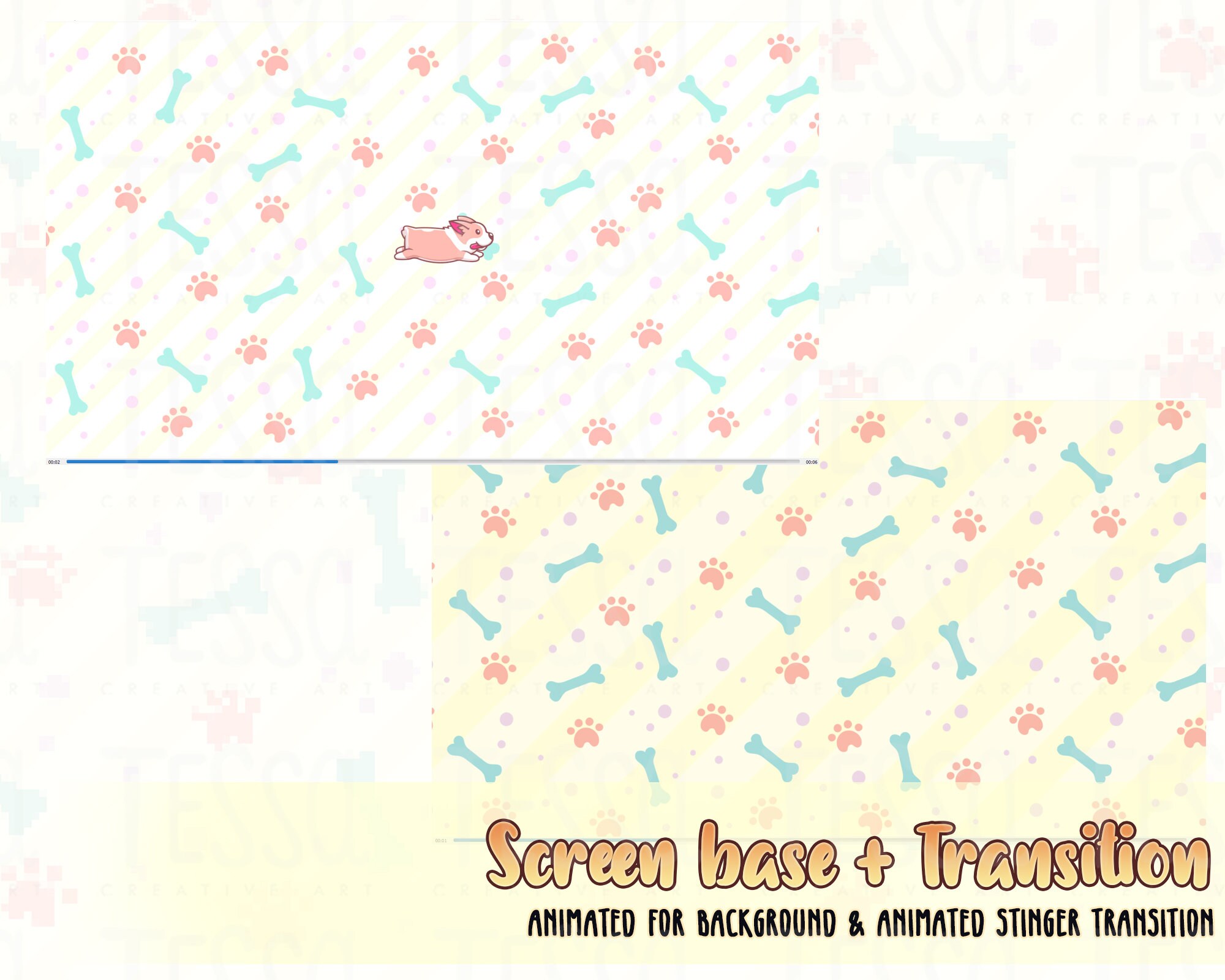 Pixel Puppy Dog Twitch Package Kawaii Twitch Overlay Twitch - Etsy ...